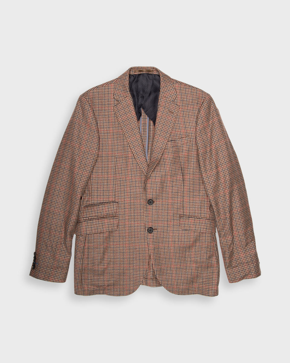 Brown check blazer - Goldsmith Vintage – Goldsmith Vintage Store